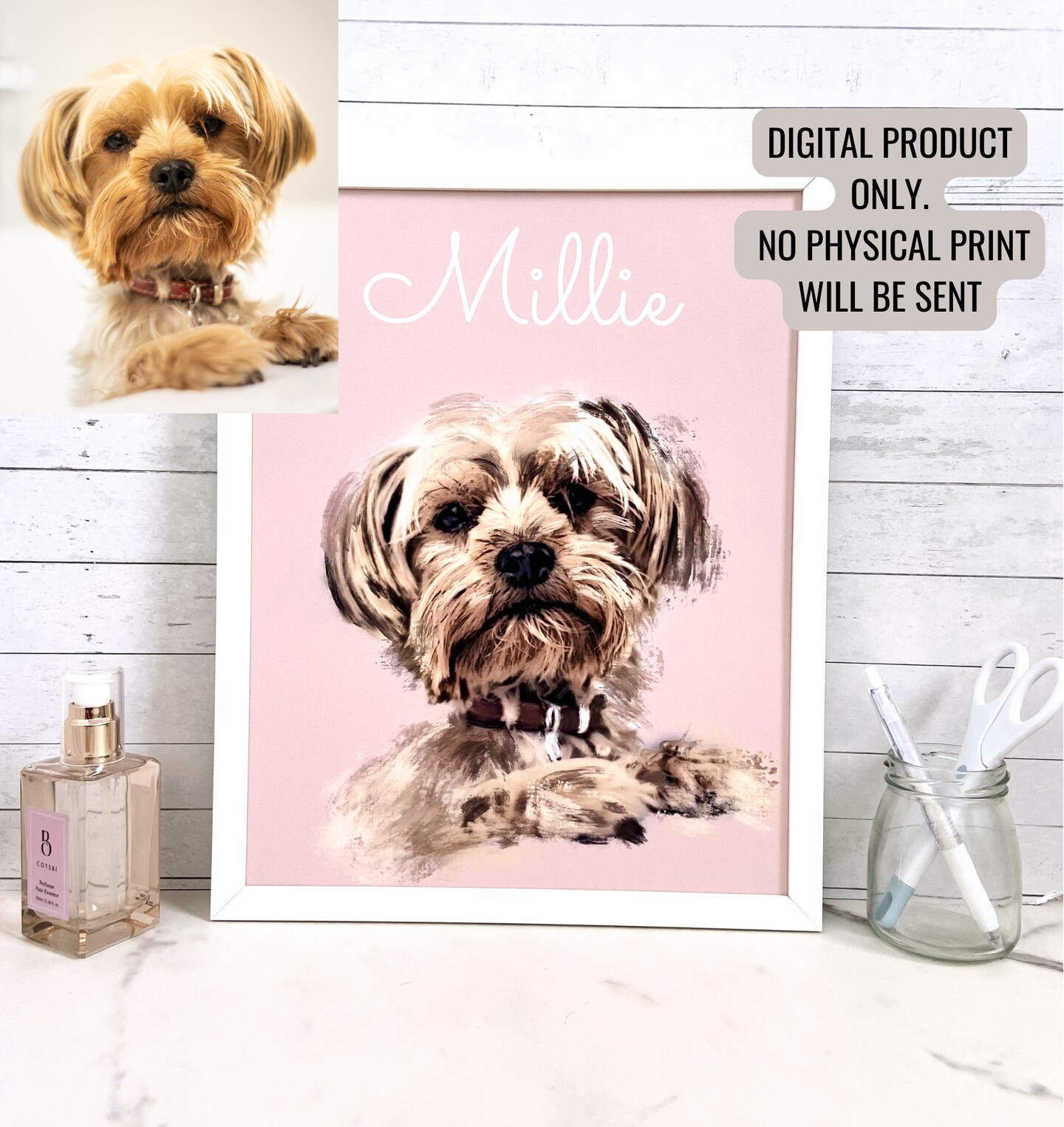 Custom Dog Face Portrait For Pet Lover Using Photo Digital Only ...