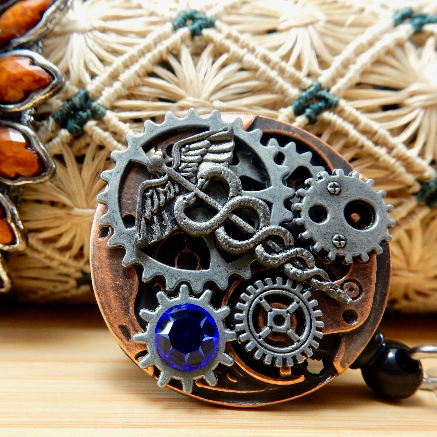 Custom Nurse Gift, Medical Accessory, Steampunk Caduceus Badge Holder ...