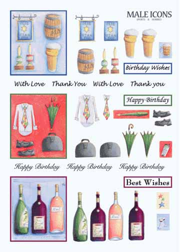 Craft UK Male Icon Window Decoupage Beer | Michaels