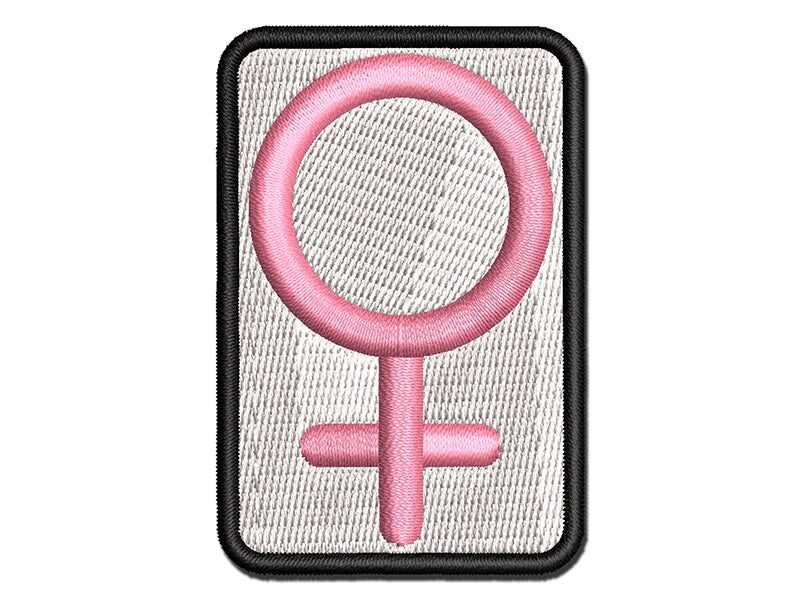 Venus Woman Female Gender Symbol Multi-Color Embroidered Iron-On or ...