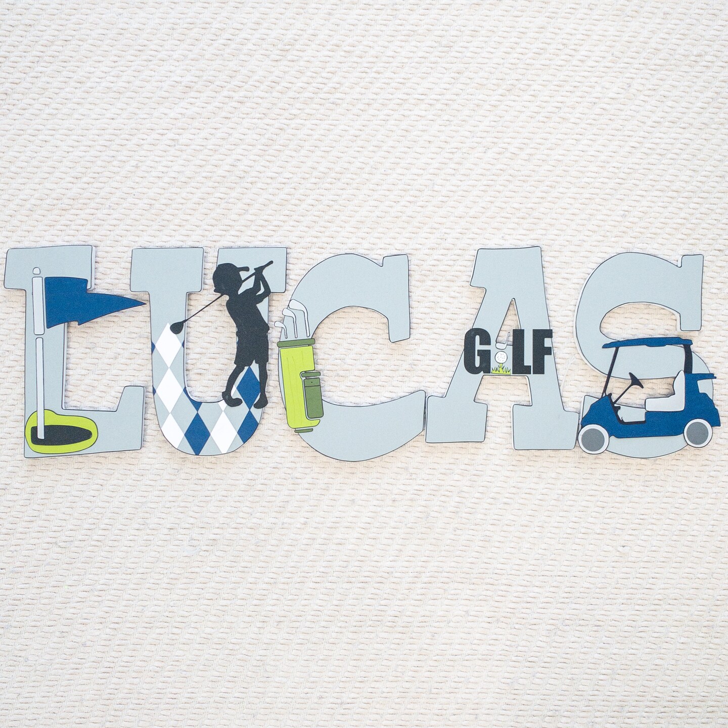 Golf Themed Custom Wood Letters | MakerPlace by Michaels
