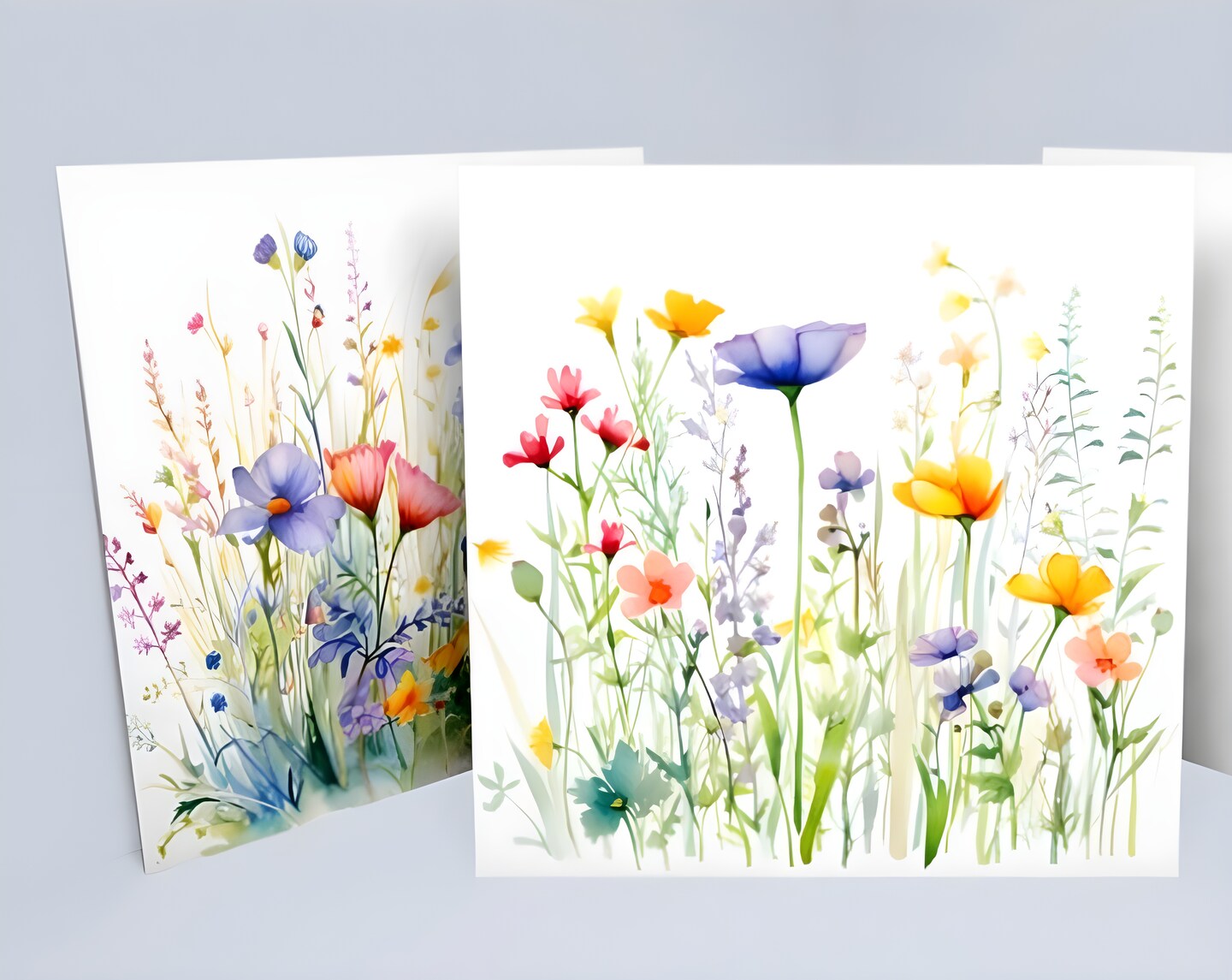 Matched Set of 3 Cards, Wildflower Cards, Thank You Cards, Invitation ...