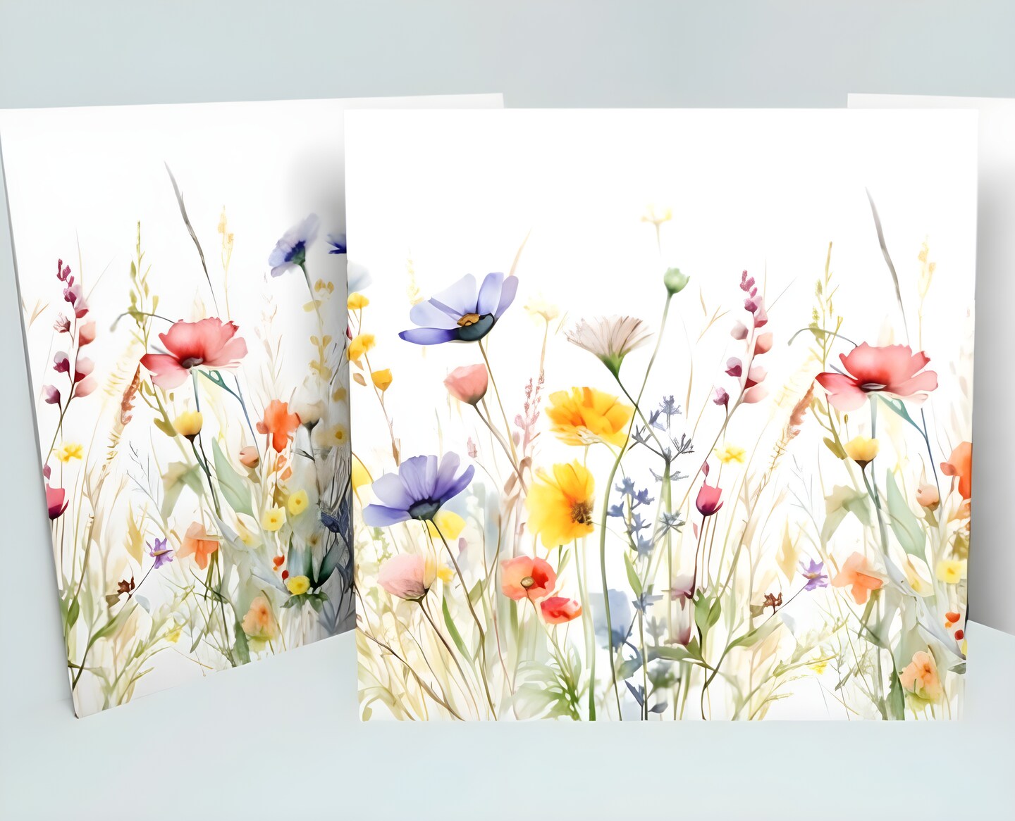Matched Set of 3 Cards, Wildflower Cards, Thank You Cards, Invitation ...