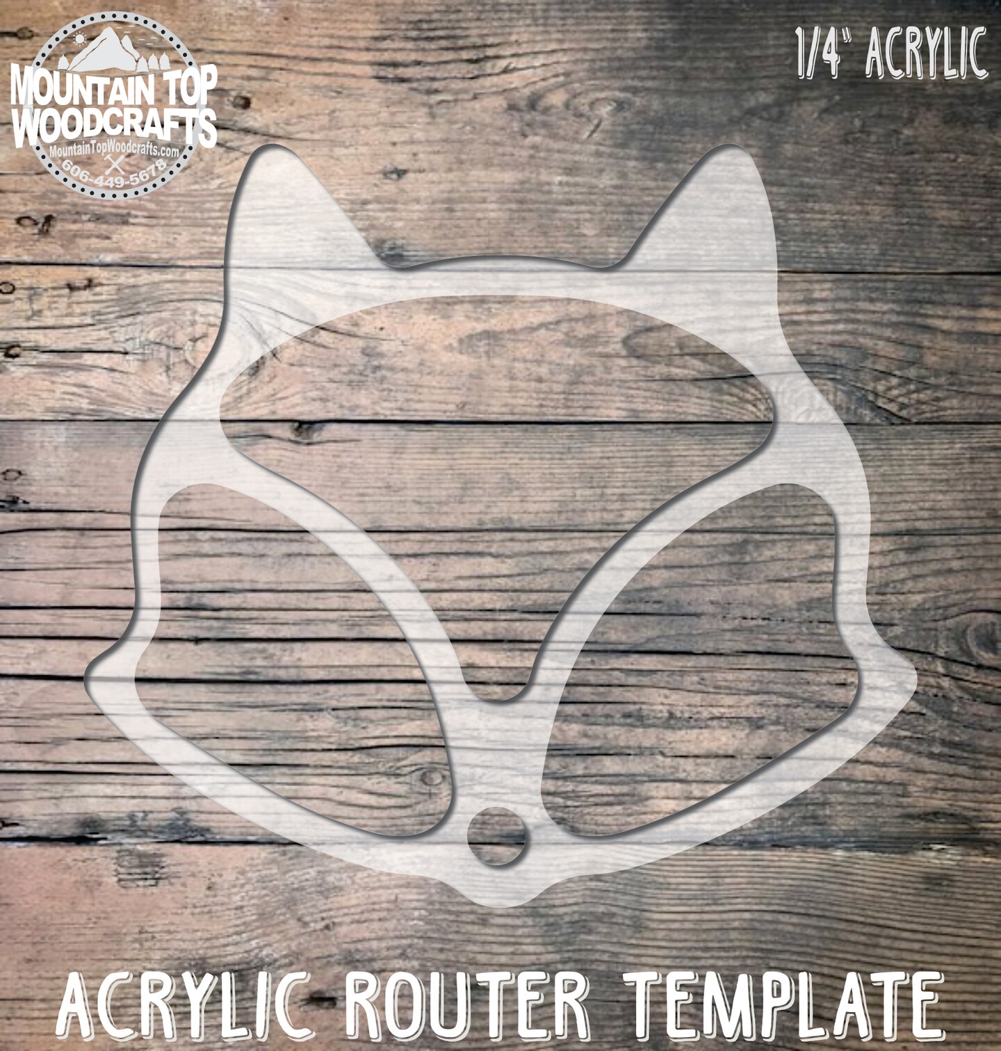 Fox Plate Tray ~ Acrylic Inlay Wood Router Template Stencil Plexiglass ...