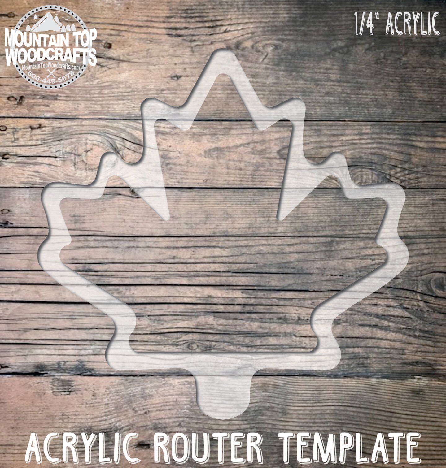 Maple Leaf Canada Plate Tray ~ Acrylic Inlay Router Template Stencil ...