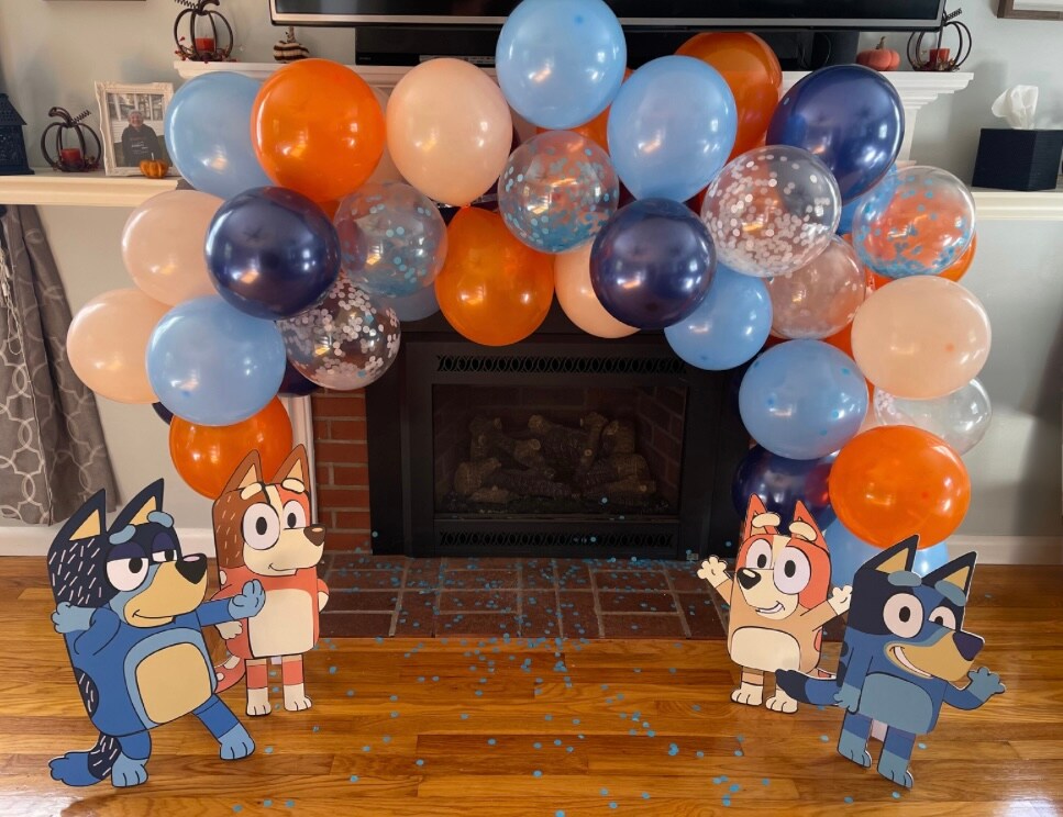 Bluey Inspired Balloon Arch, Bluey Birthday, Bingo Birthday, Bluey ...