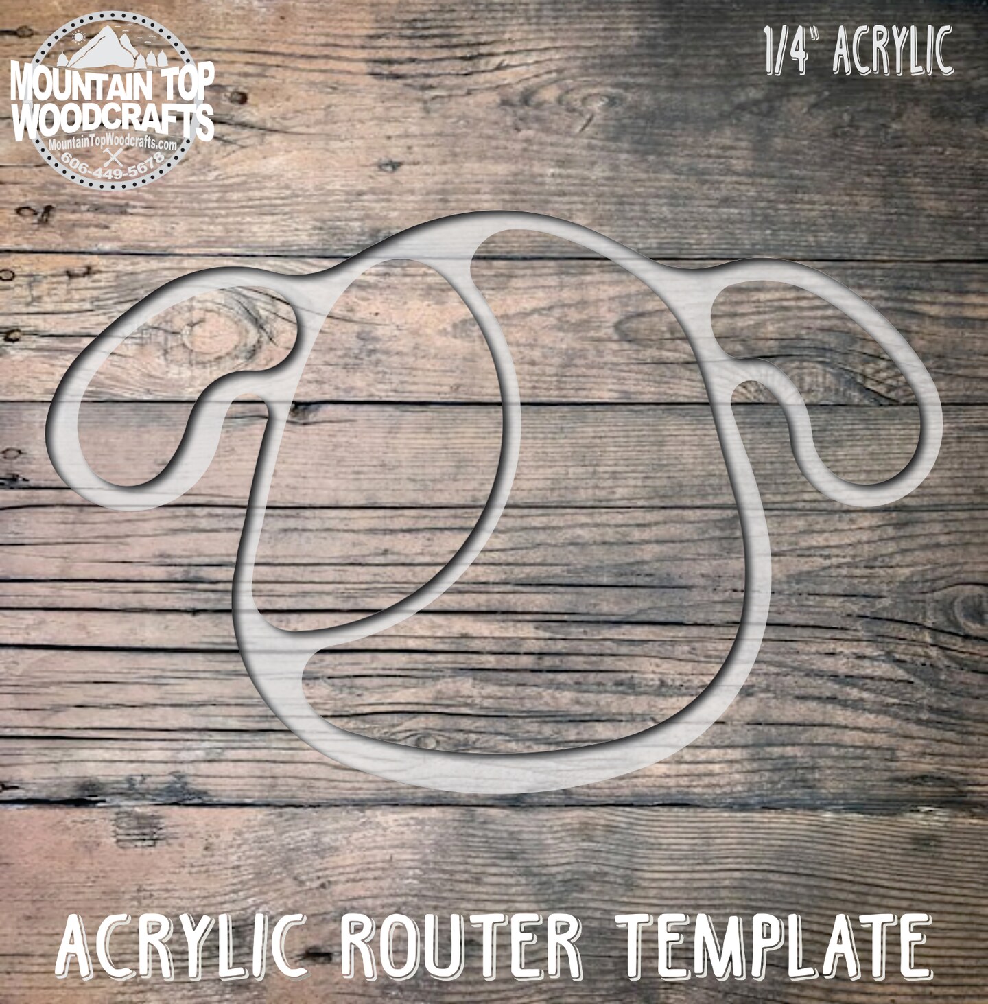 Puppy Dog Plate Tray ~ Acrylic Inlay Router Template Stencil Plexiglass ...