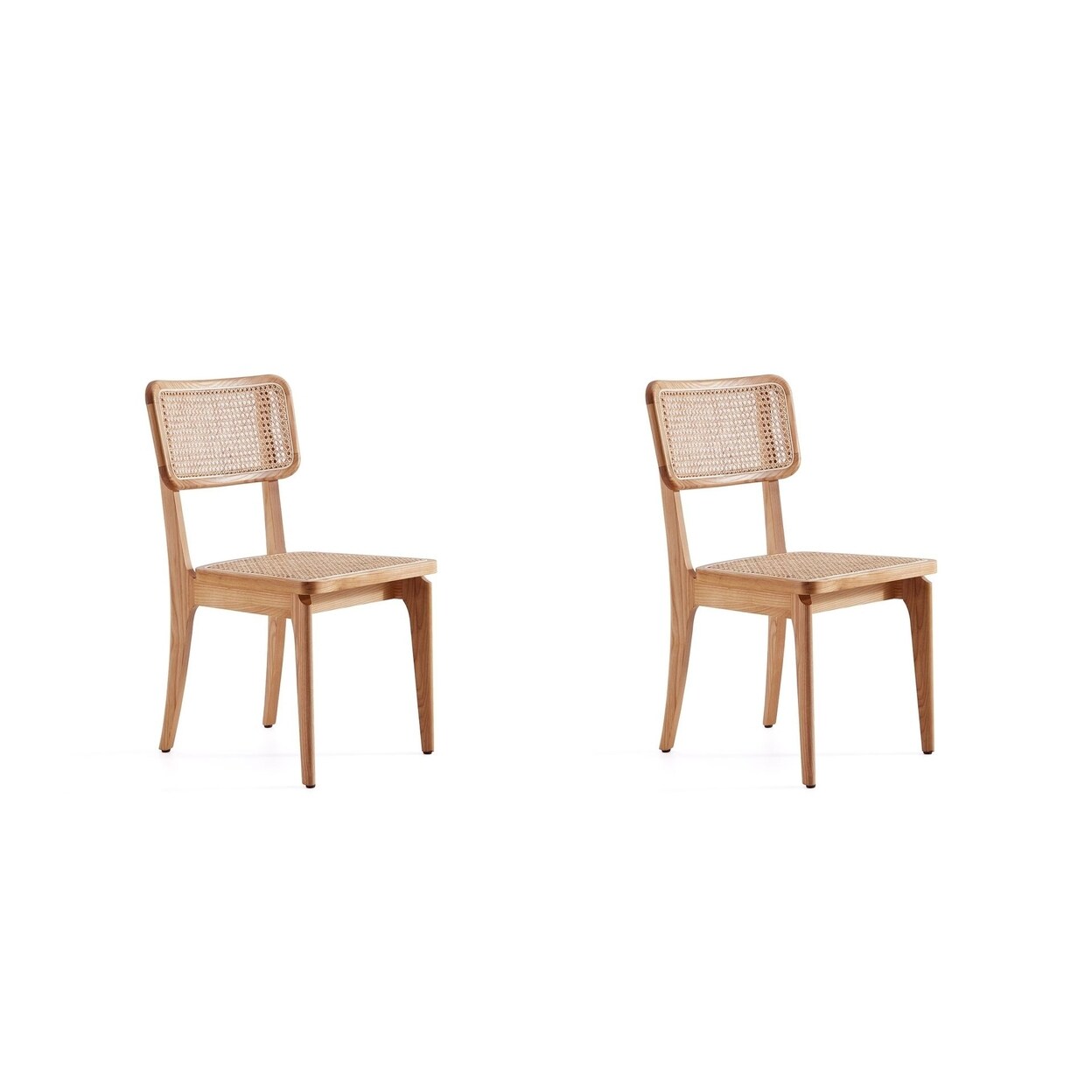 Manhattan Comfort Giverny Dining Chair and Natural Cane - Set of 2 ...