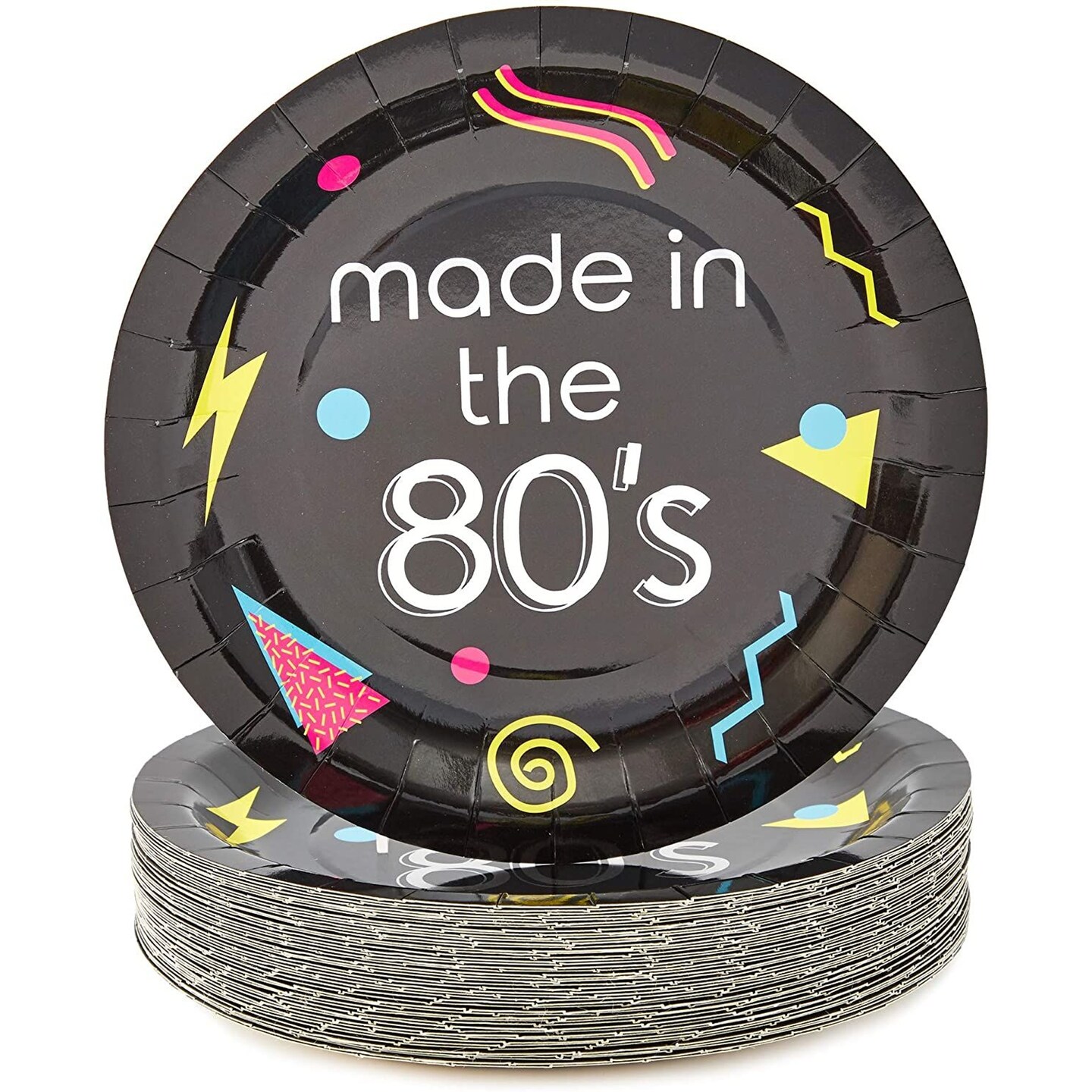 80s Birthday Party Plates (9 in., 48 Pack) | Michaels