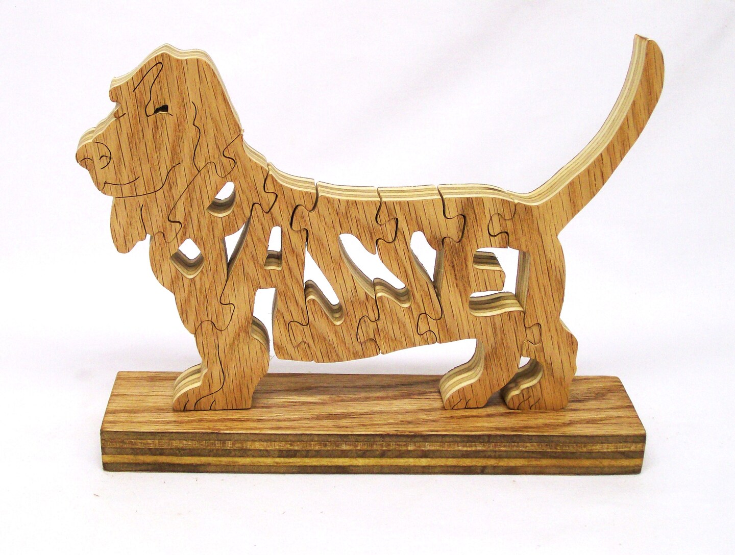 Basset hound dog, wooden dog puzzle, Basset dog puzzle, hunting dog ...