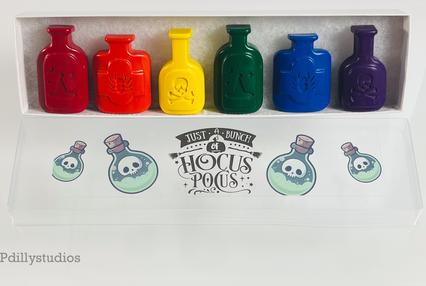 Hocus Pocus Box Crayon Set Rainbow Potion Bottle Crayons Halloween ...