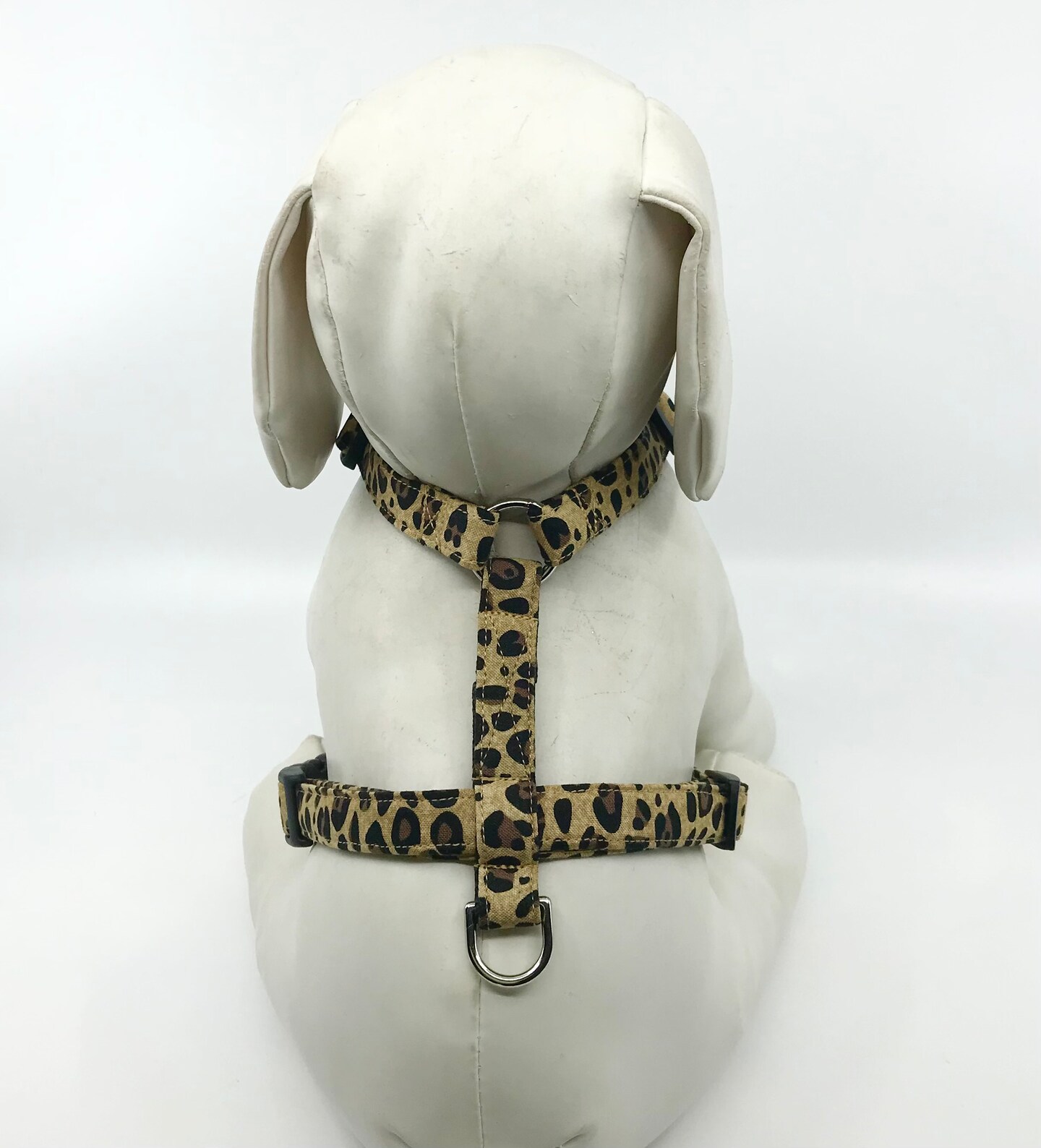 Animal Cheetah Print Dog Harness With Optional Flower Adjustable Pet ...