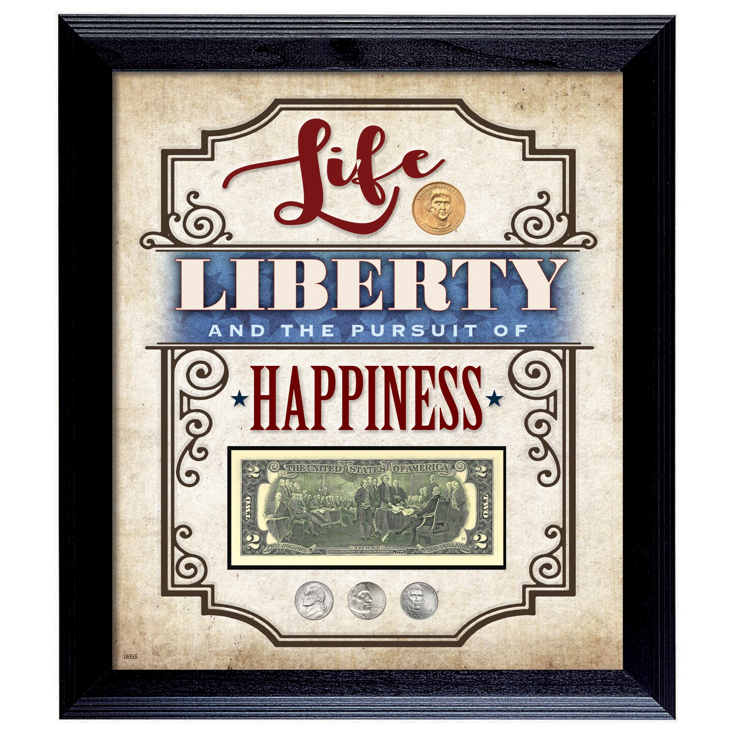 Life, Liberty And The Pursuit Of Happiness Thomas Jefferson Currency ...