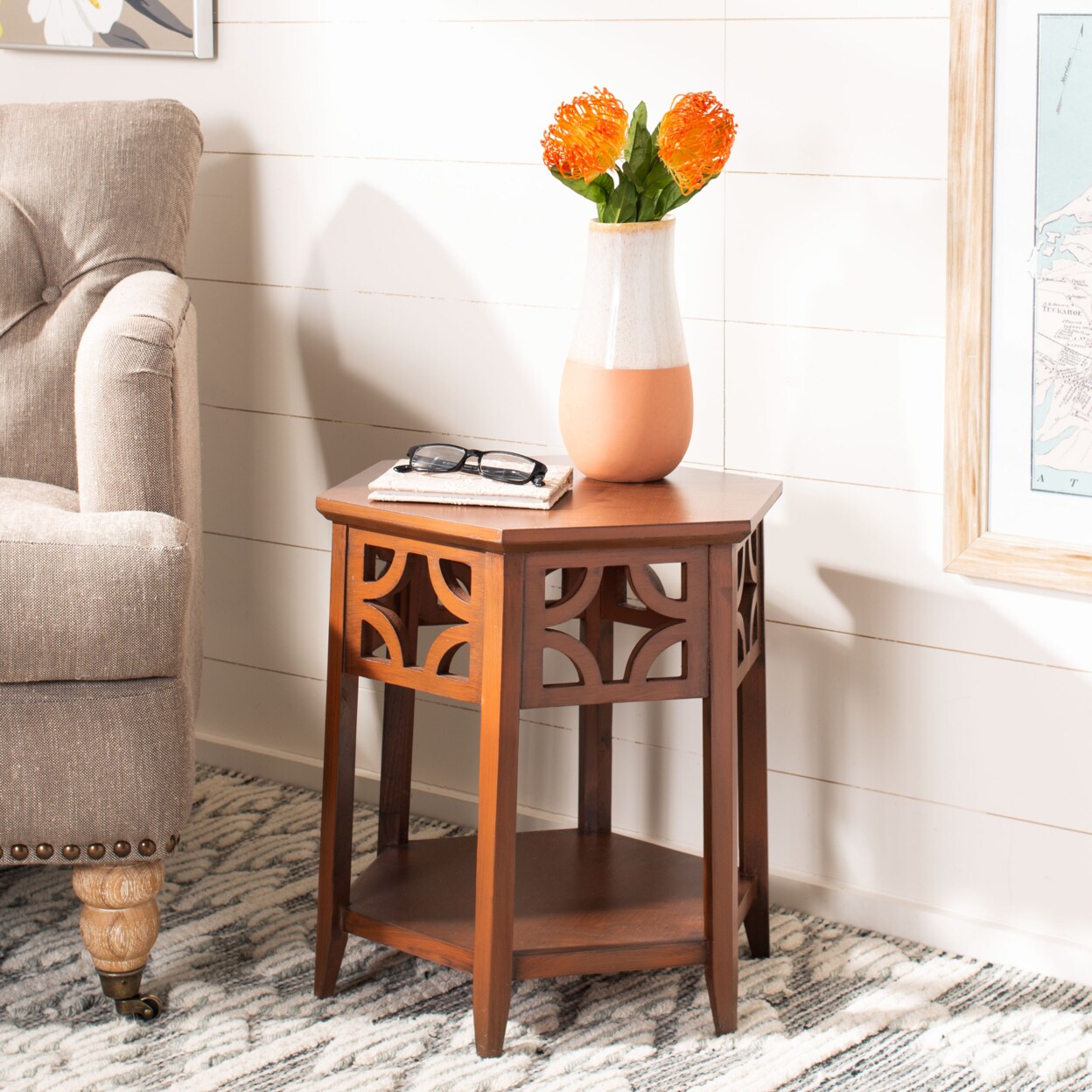 Safavieh Connor Hexagon End Table Brown | Michaels