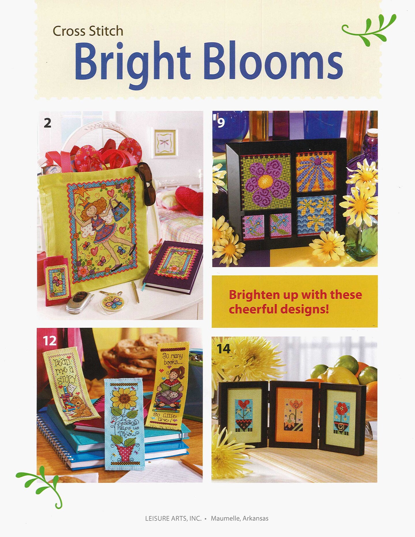 Leisure Arts Bright Blooms Cross Stitch Book | Michaels