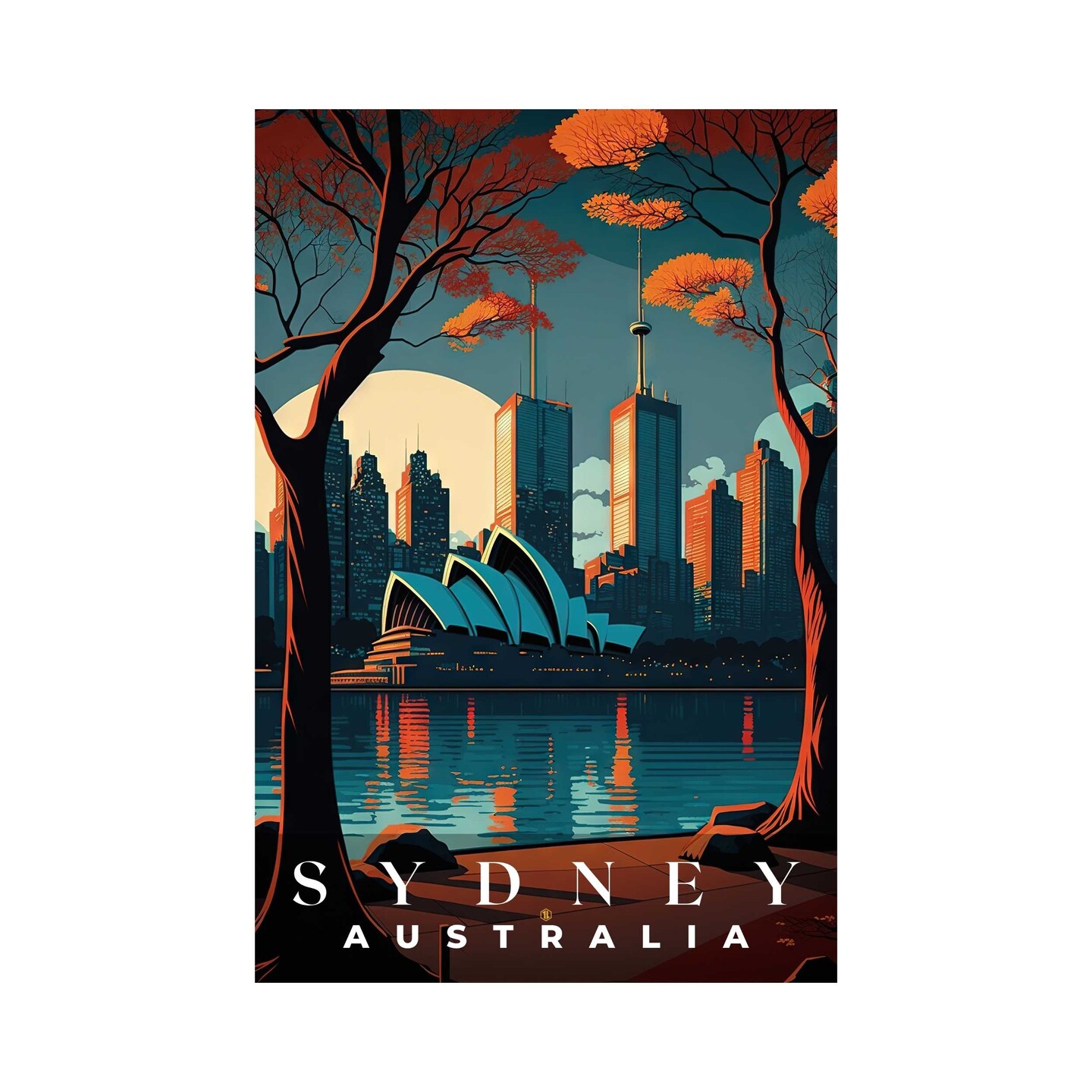 Sydney Poster, World Travel Print, Office Poster, Home Decor | S1 ...