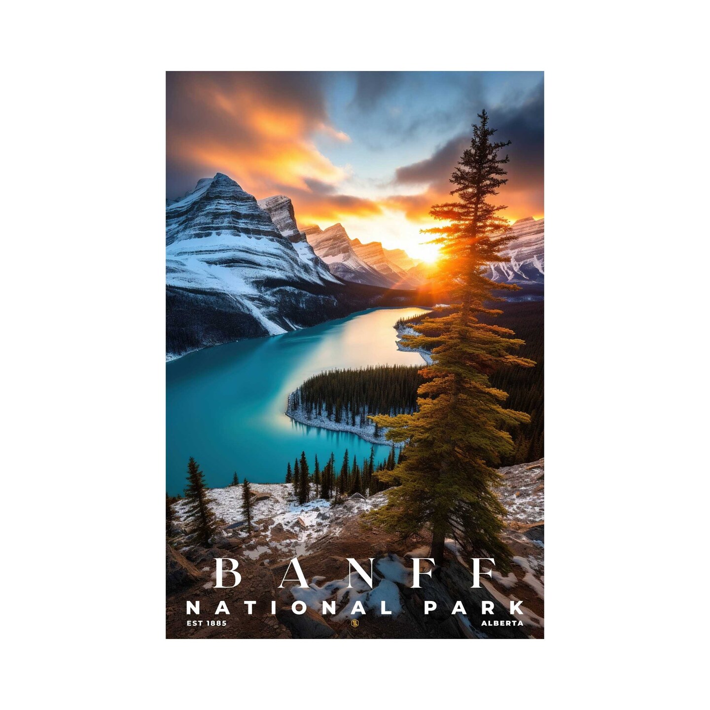 Banff National Park Poster, Travel Print, Office Poster, Home Decor ...