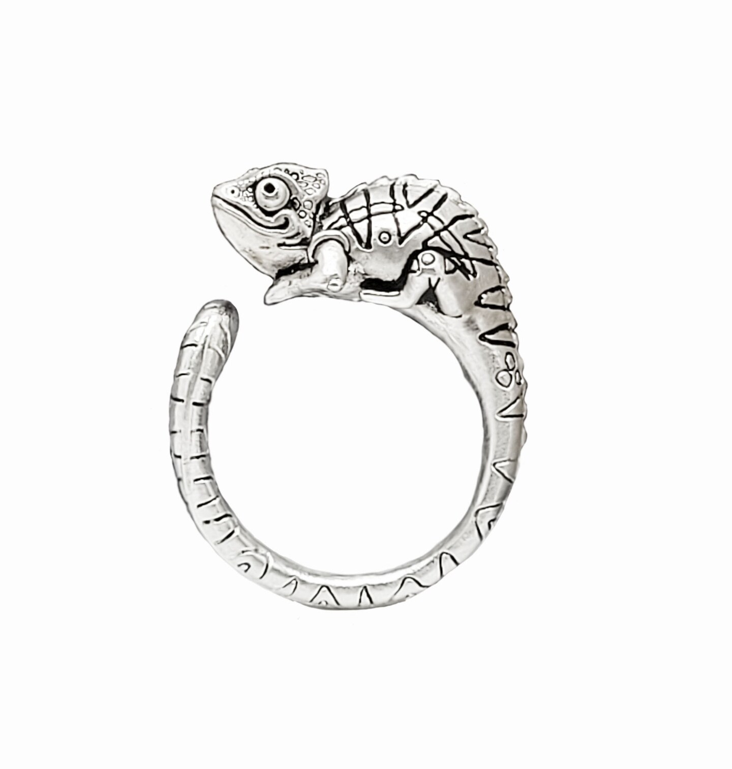 Chameleon Ring in Sterling Silver - Adjustable Size | MakerPlace by Michaels