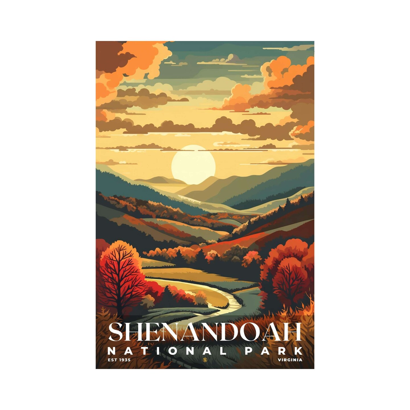 Shenandoah National Park Poster, Travel Art, Office Poster, Home Decor ...