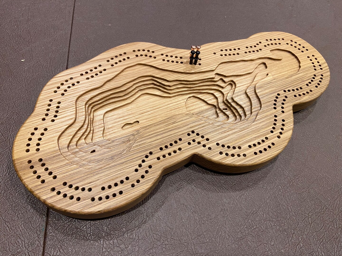 Custom Lake Relief Cribbage Board Personalized with Your Lake's ...