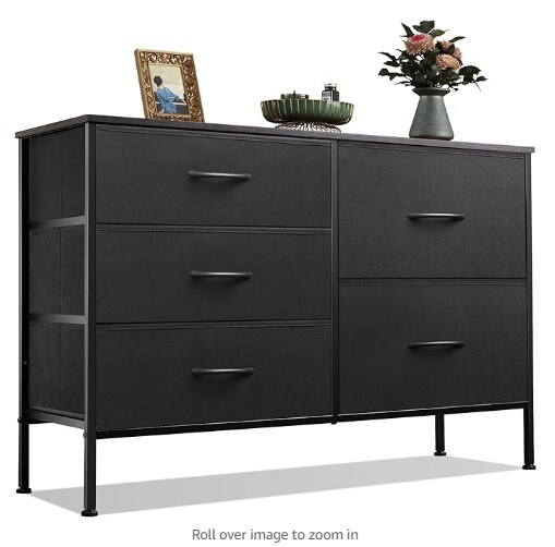 Chest of Drawers, Fabric Dresser for Living Room, Closet, Hallway ...