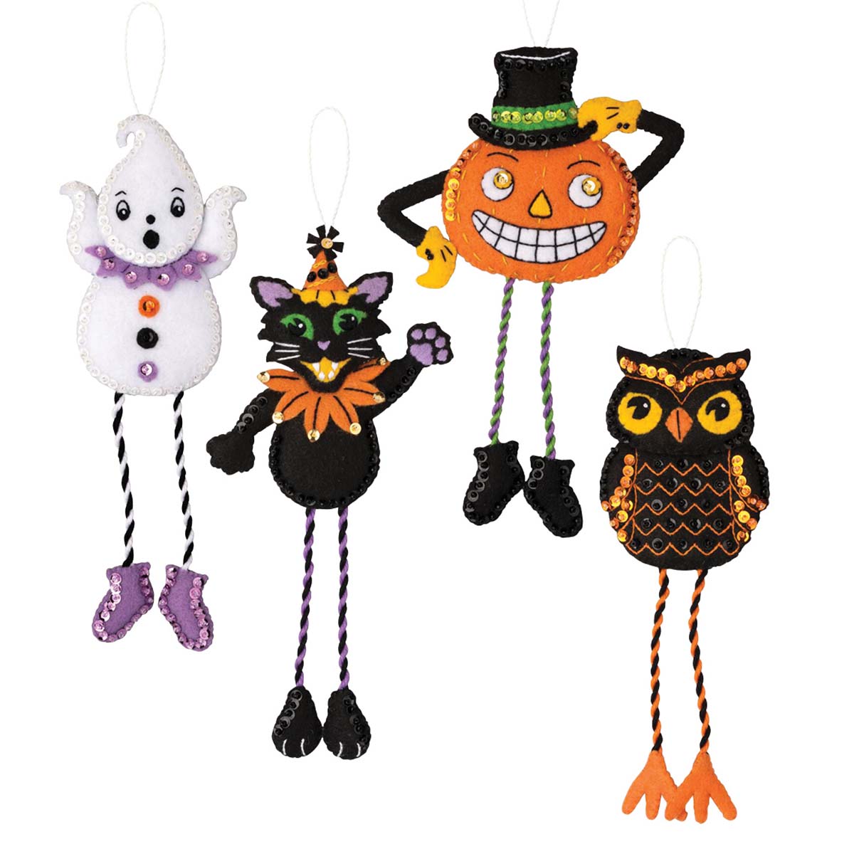 Bucilla Halloween Gang Dangling Leg Felt & Sequin Kit | Michaels