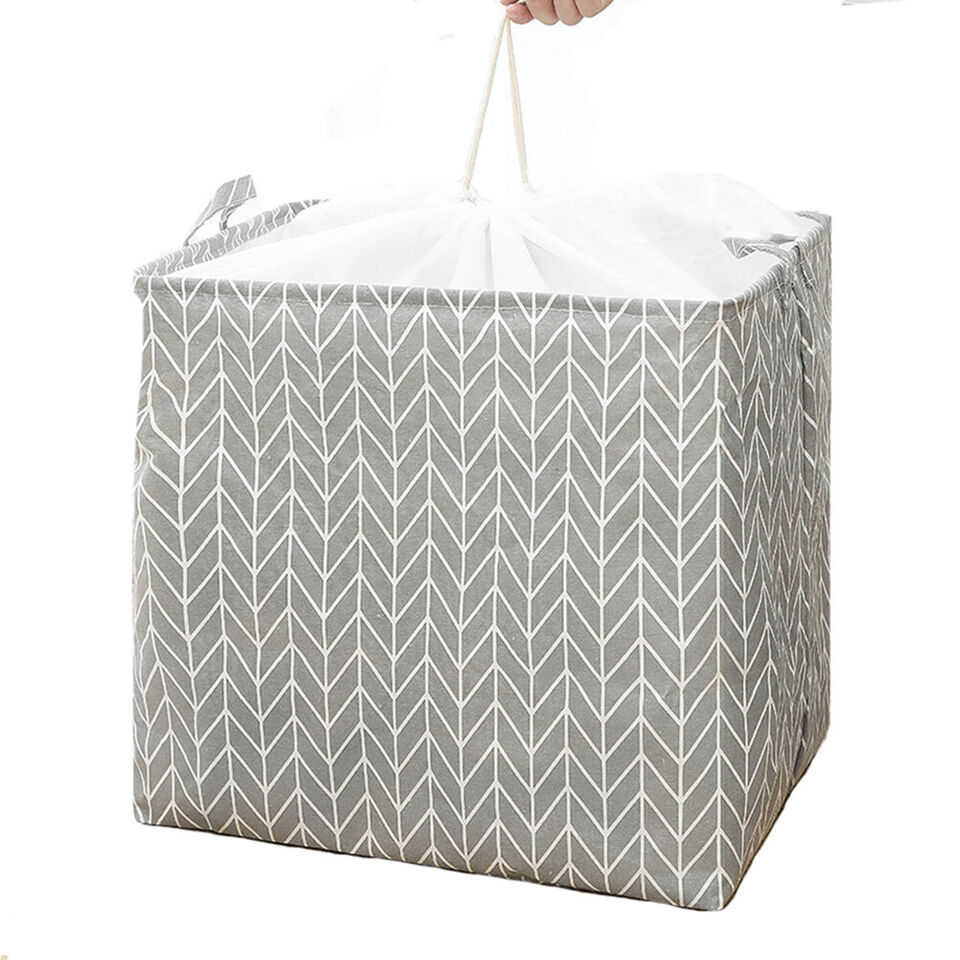 Rectangular Laundry Basket Handle Drawstring Storage Bin | Michaels