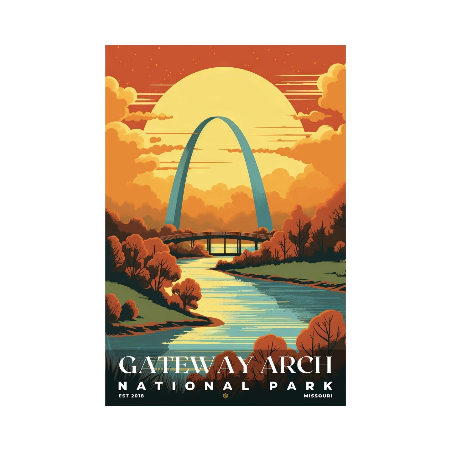 Gateway Arch National Park Poster, Travel Art, Office Poster, Home ...