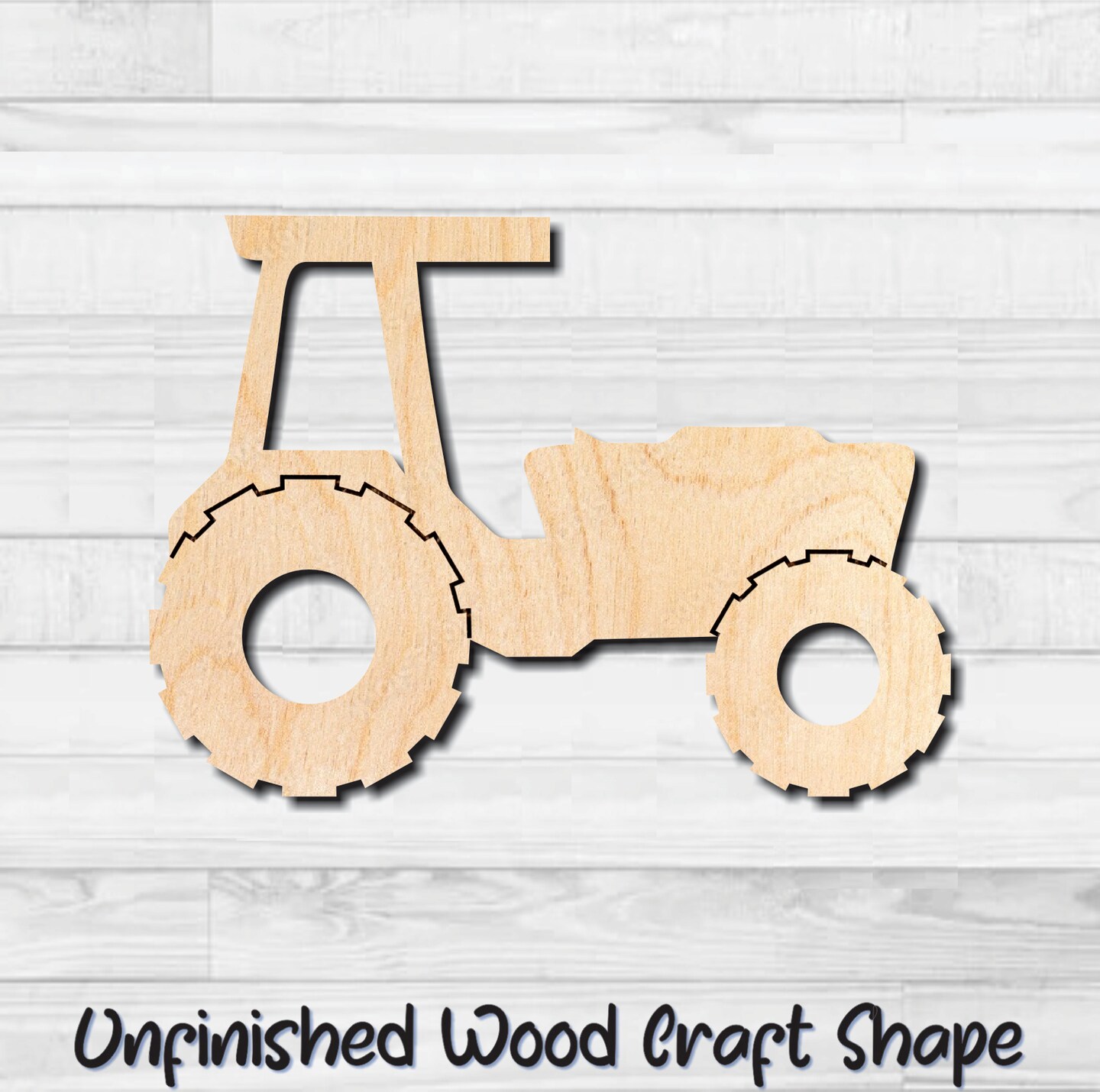 Tractor Antique Farming Farm 9 Unfinished Wood Shape Blank Laser ...