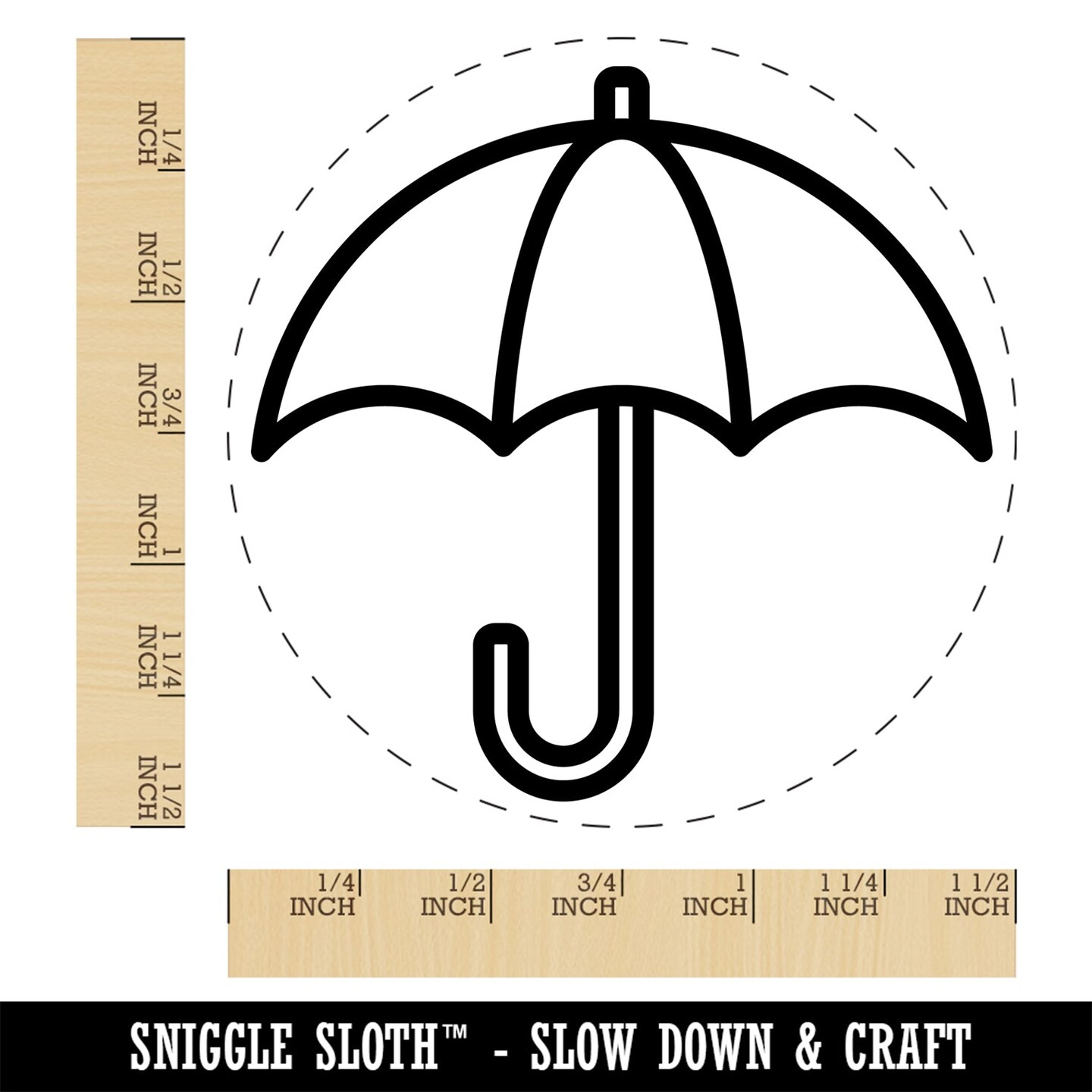 Rainy Day Umbrella Icon Self-Inking Rubber Stamp Ink Stamper for ...