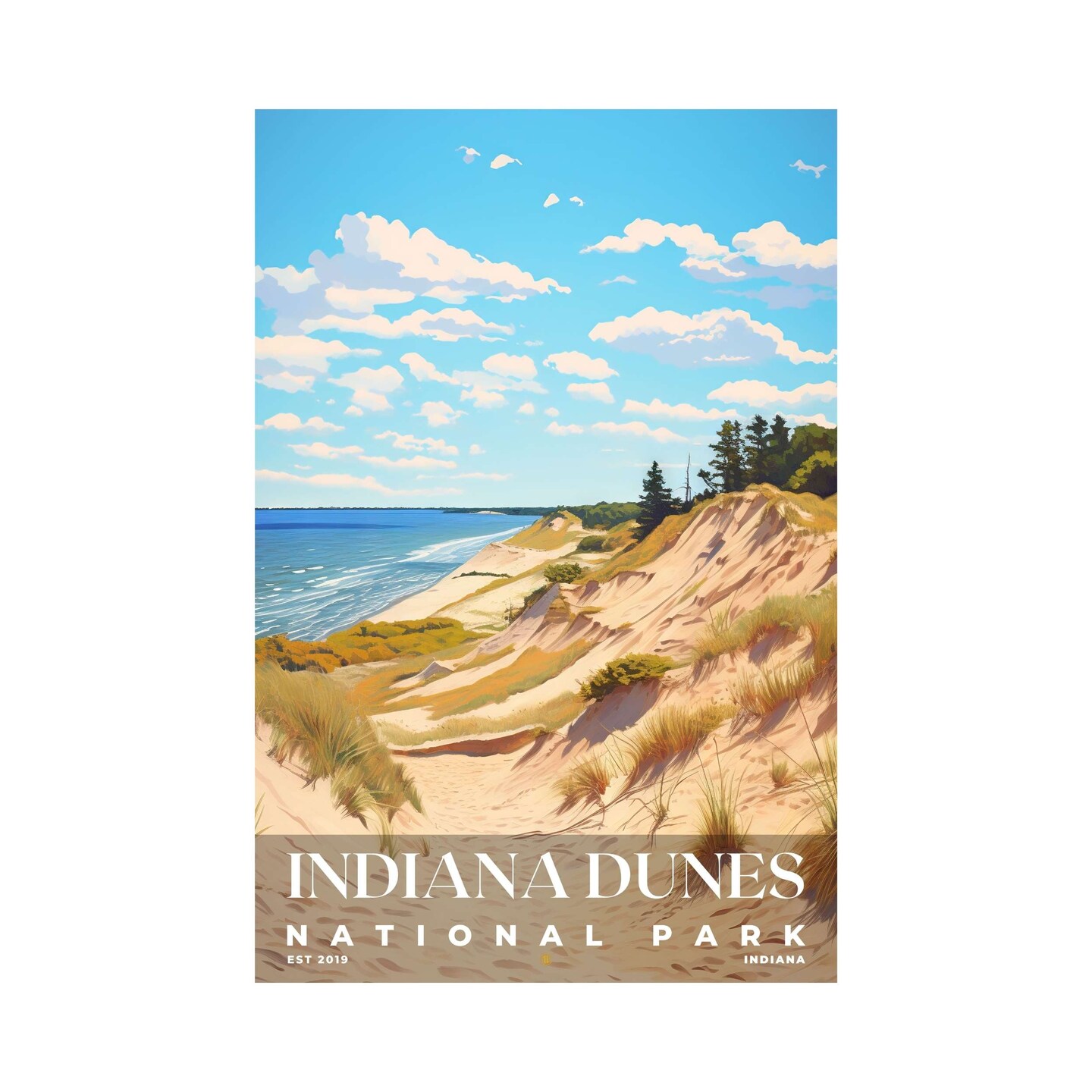 Indiana Dunes National Park Poster, Travel Art, Office Poster, Home ...