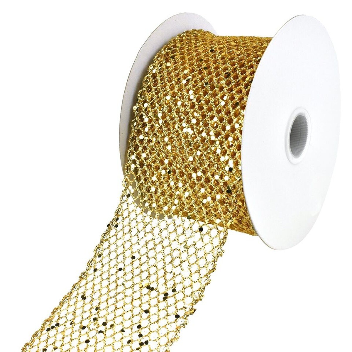 10 yards Dazzling Glitter Chunk Netting Wired Ribbon | Michaels