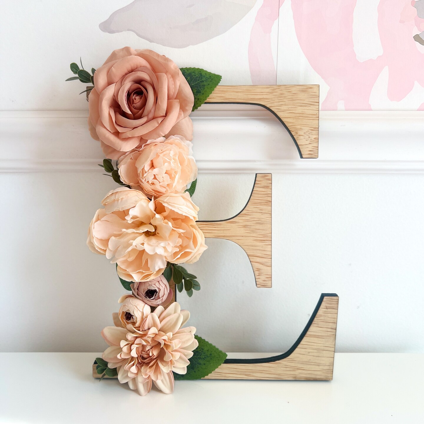 Blush Pink Floral Wooden Letter Nursery Wall Decor | MakerPlace by Michaels