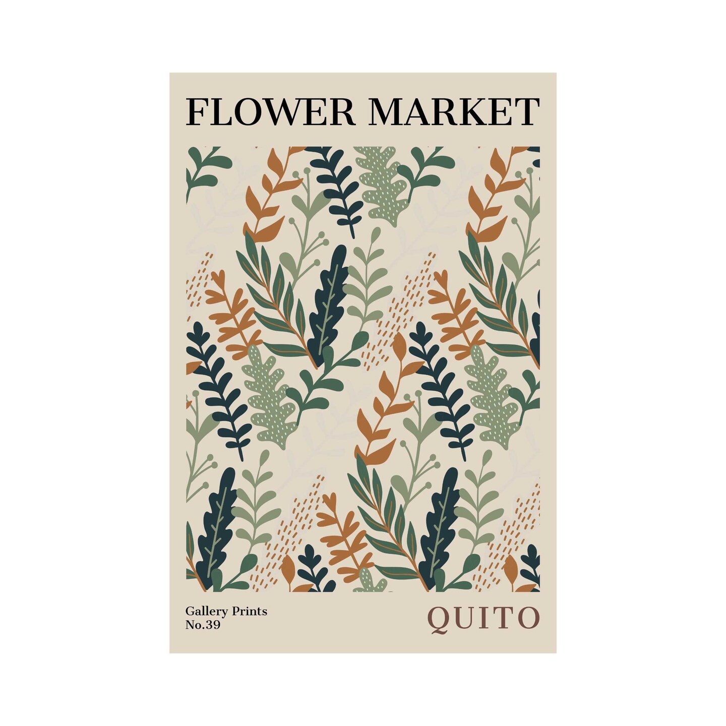 Quito Flower Market Poster, Flower Market Print, Office Poster, Home ...