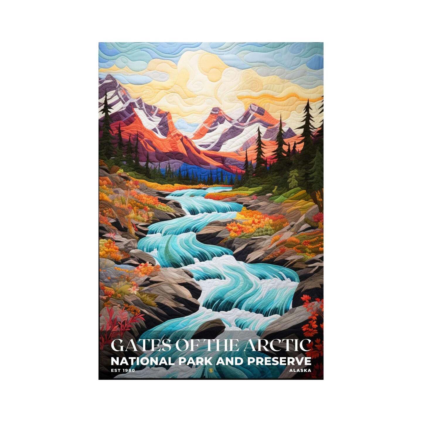 Gates of the Arctic National Park and Preserve Poster, Travel Art ...