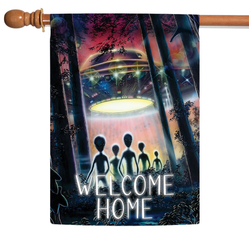 Welcome Home Aliens Decorative Ufo Flag | Michaels