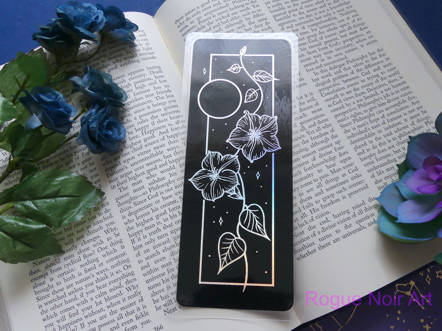 Moonflower Foil Bookmark | Floral Handmade Bookmark | Aesthetic ...