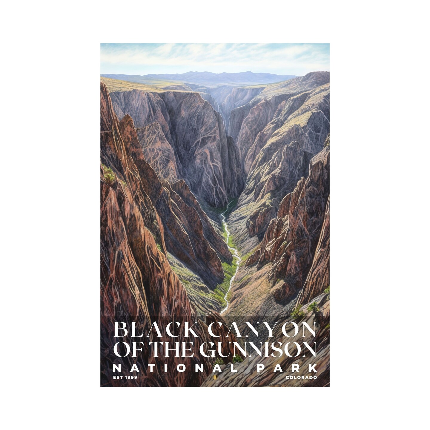 Black Canyon of the Gunnison National Park Poster, Travel Art, Office ...