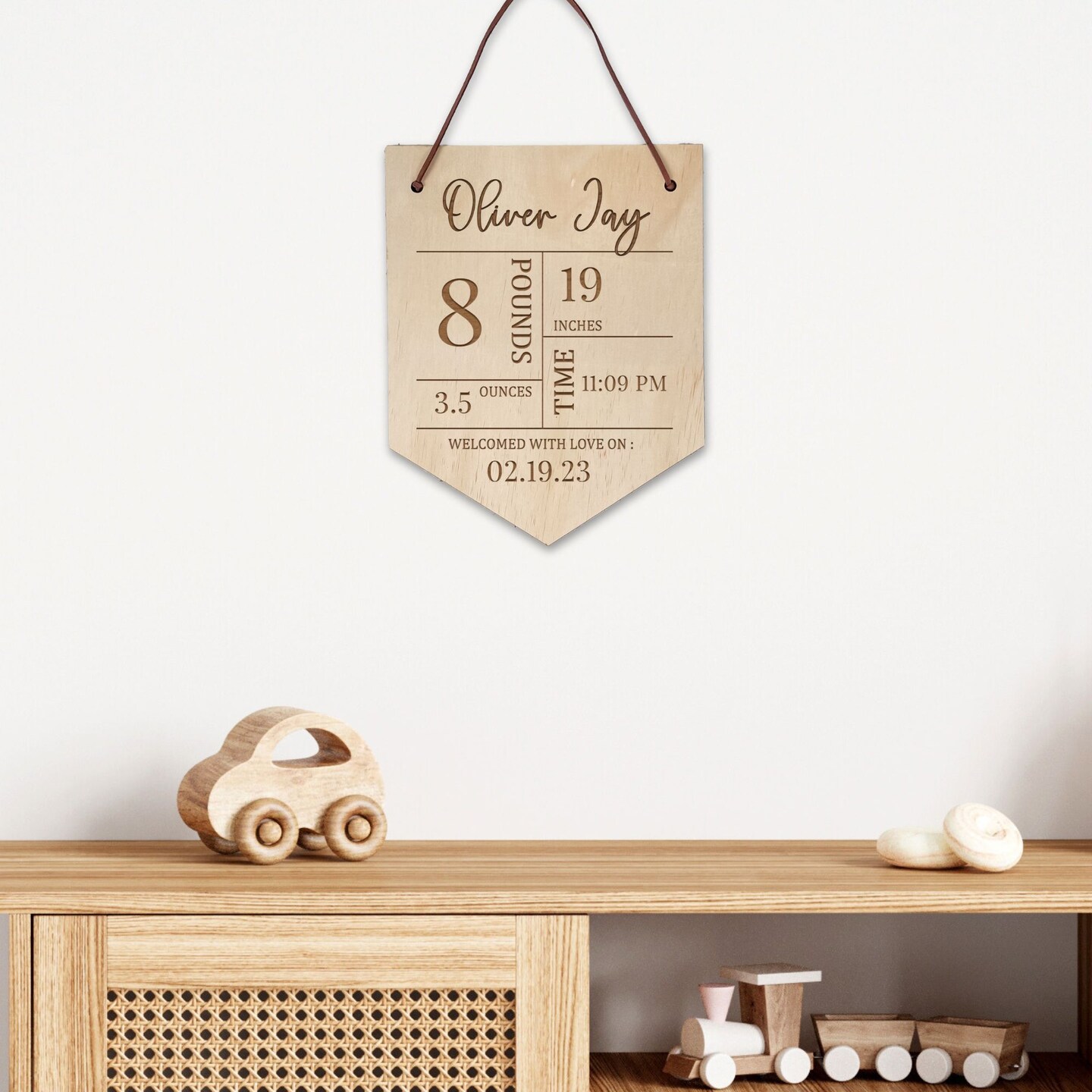 Personalized Baby Stats Sign, Baby Announcement Sign with Birth Stats ...