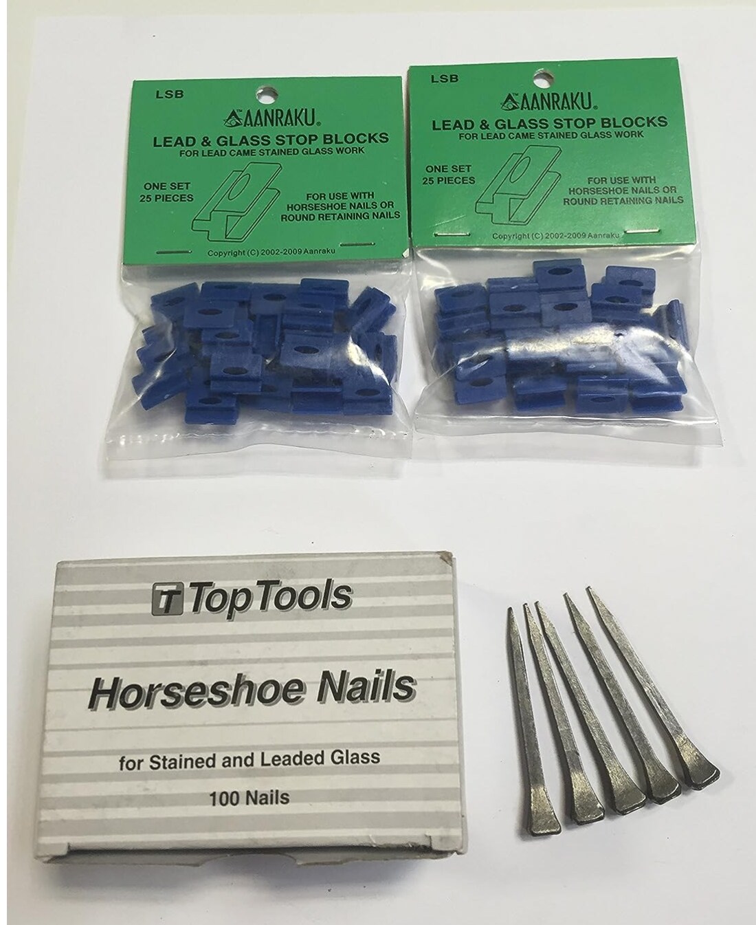 Horseshoe Nails (100 Nails) & Lead & Glass Stop Blocks (2 Bags) | Michaels