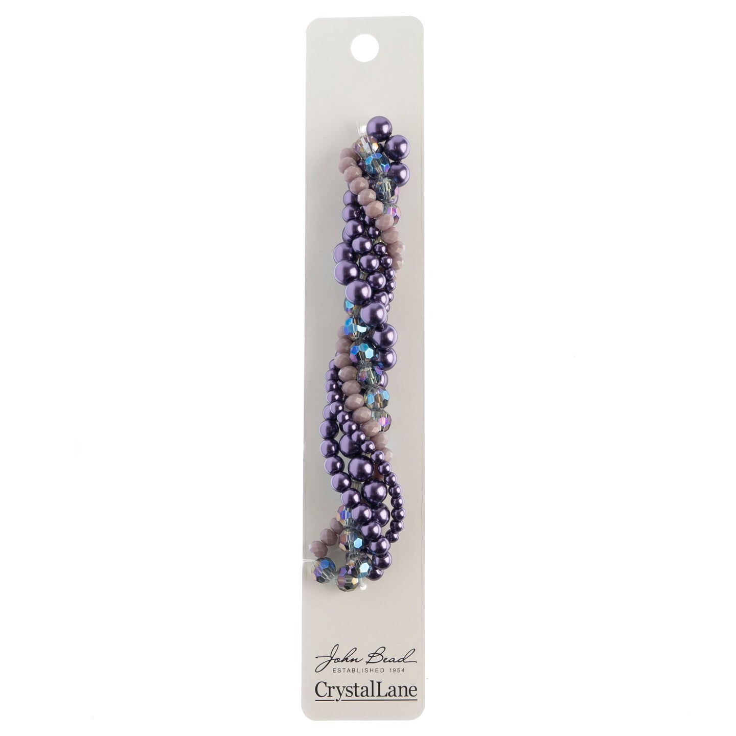 Crystal Lane DIY Blackcurrant Swirl Moonflower Twisted Glass & Pearls ...