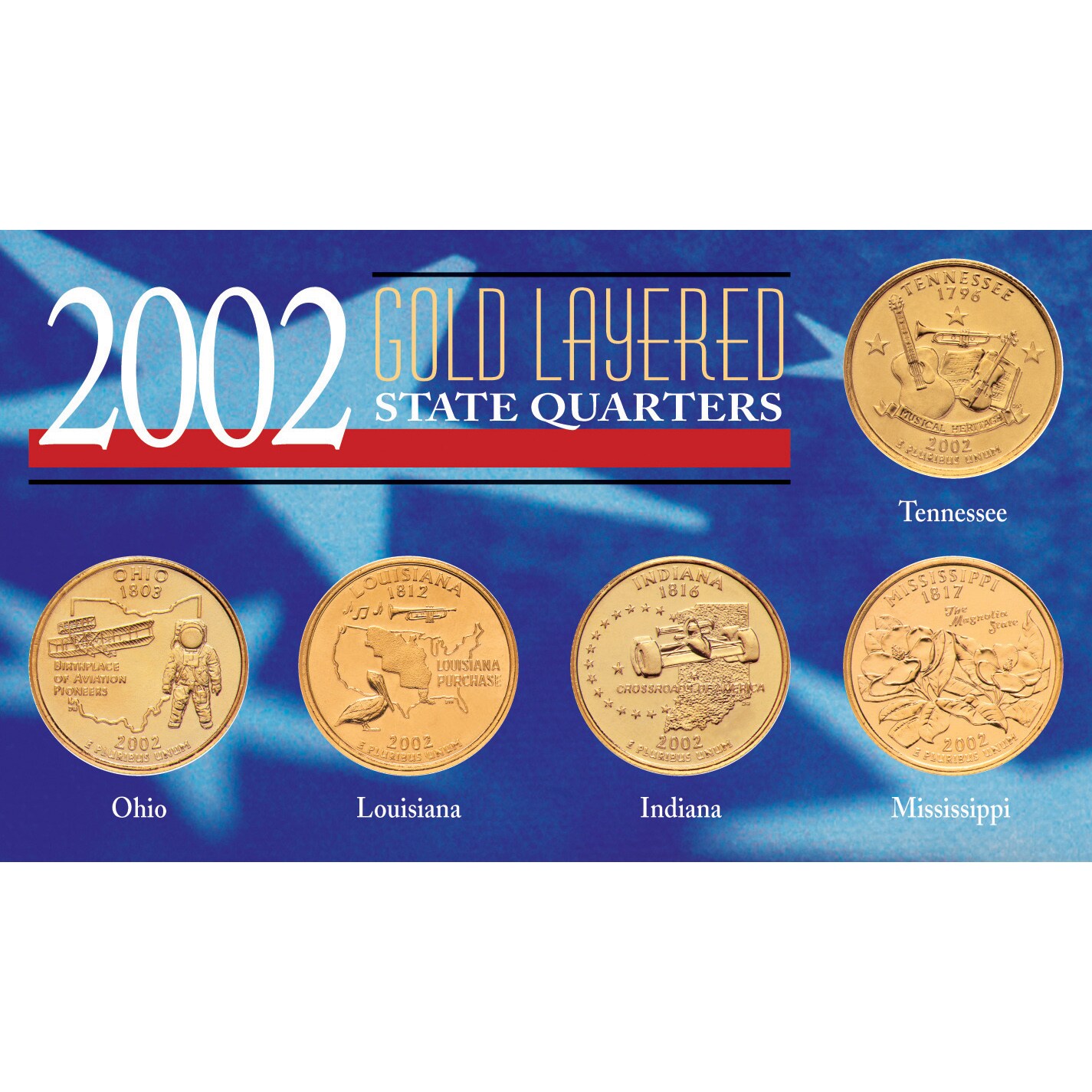2002 Gold-Layered State Quarters | Michaels