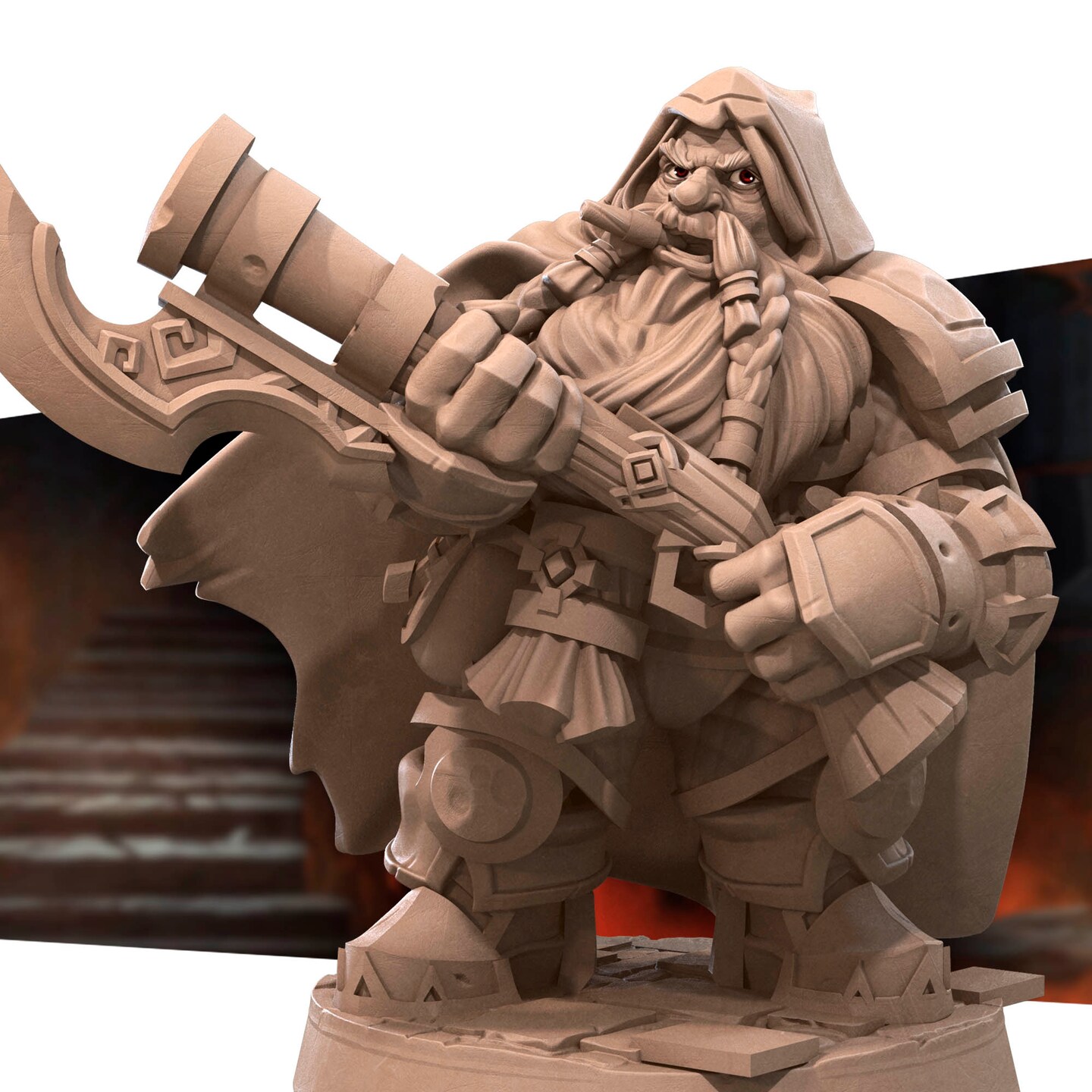 Dwarf Rifleman from Bite the Bullet's Dwarves set. Total height apx ...