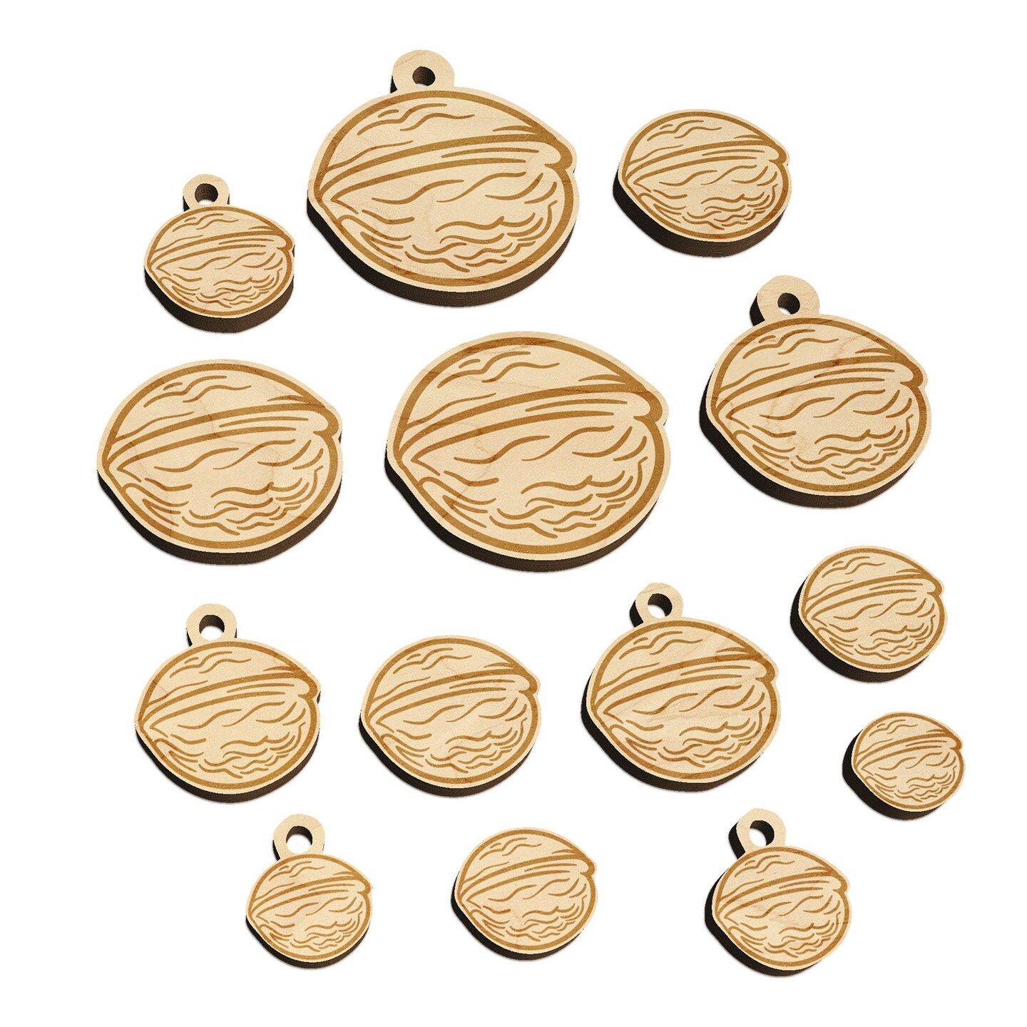 Walnut Drawing Mini Wood Shape Charms Jewelry DIY Craft | Michaels