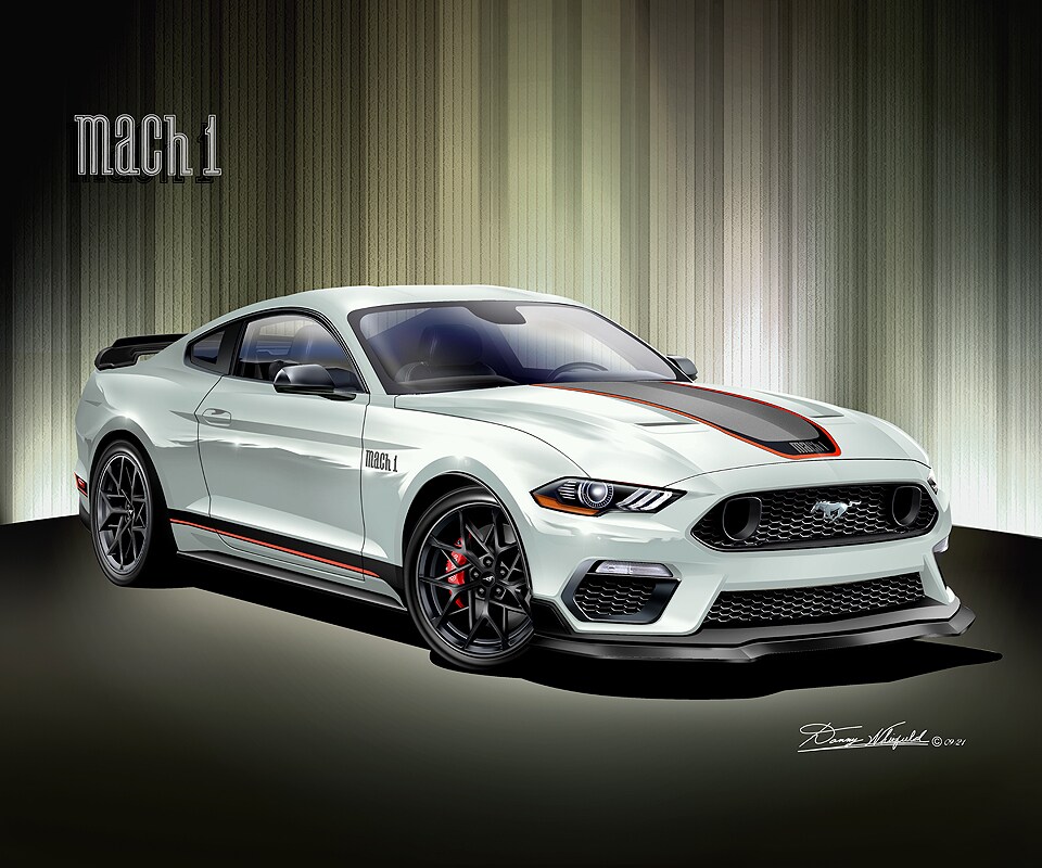2023 Mustang Car Art Prints by Danny Whitfield | MACH 1 - Jet fighter ...