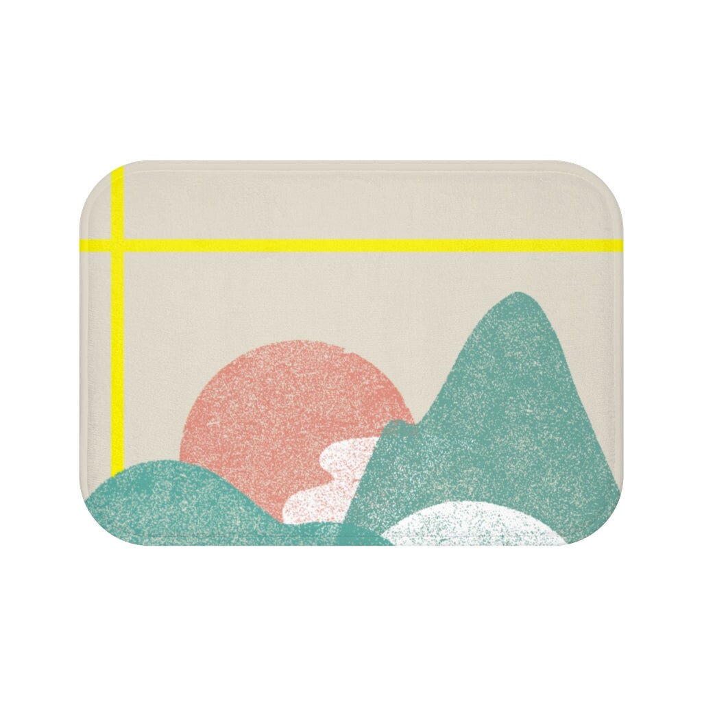 Onetify Landscape with Yellow Stripes Bath Mat Home Accents | Michaels