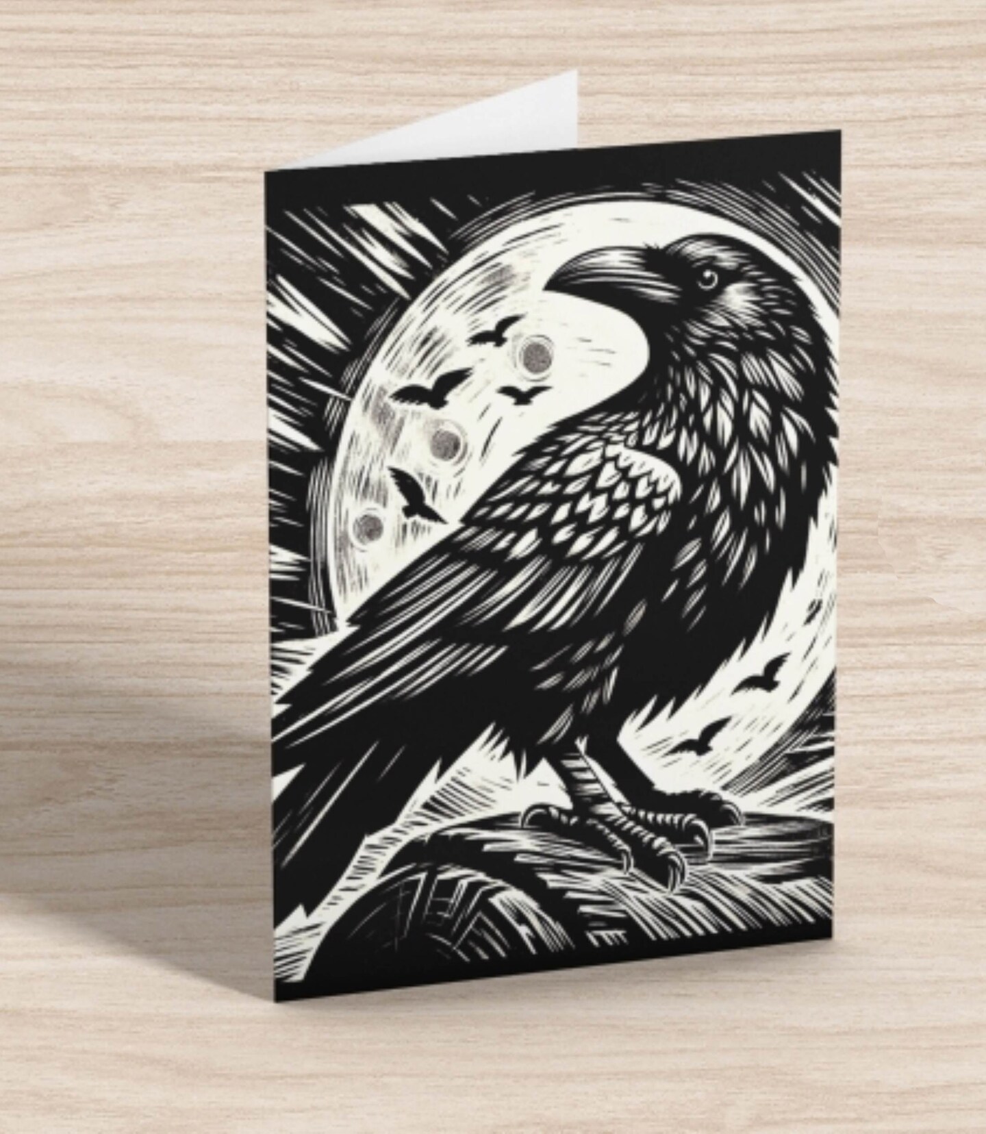 Raven Cards, Birthday Greeting Cards, Invitation Cards, Blank Art Cards ...