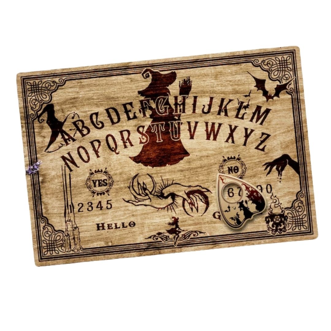 Wood Gothic Witch Spirit Board Custom Design Laser Engraved Spirit ...
