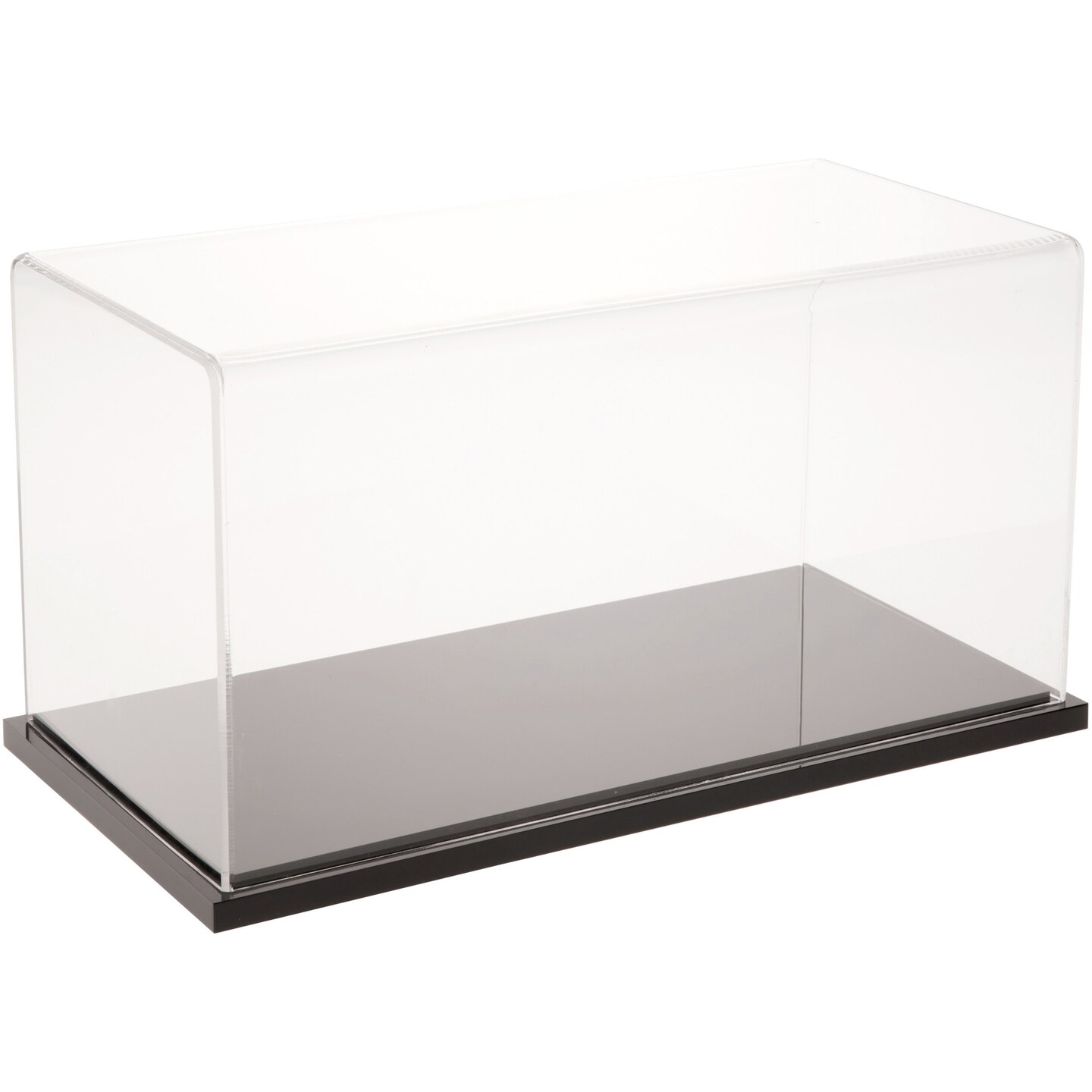 Plymor Clear Acrylic Display Case with Hardwood Base, 12" W x 6" D x 6 ...