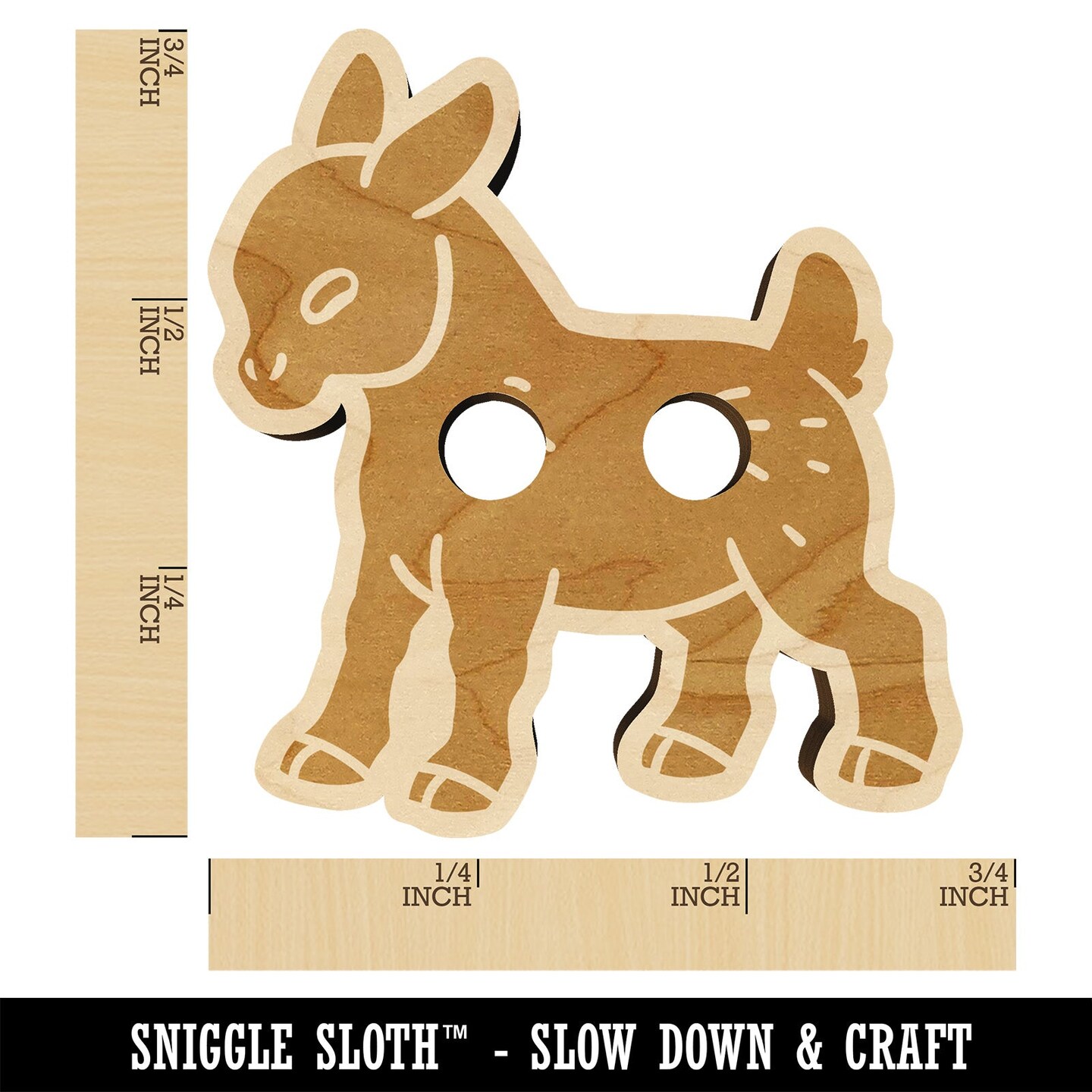 Cute Baby Goat Wood Buttons for Sewing Knitting Crochet DIY Craft ...